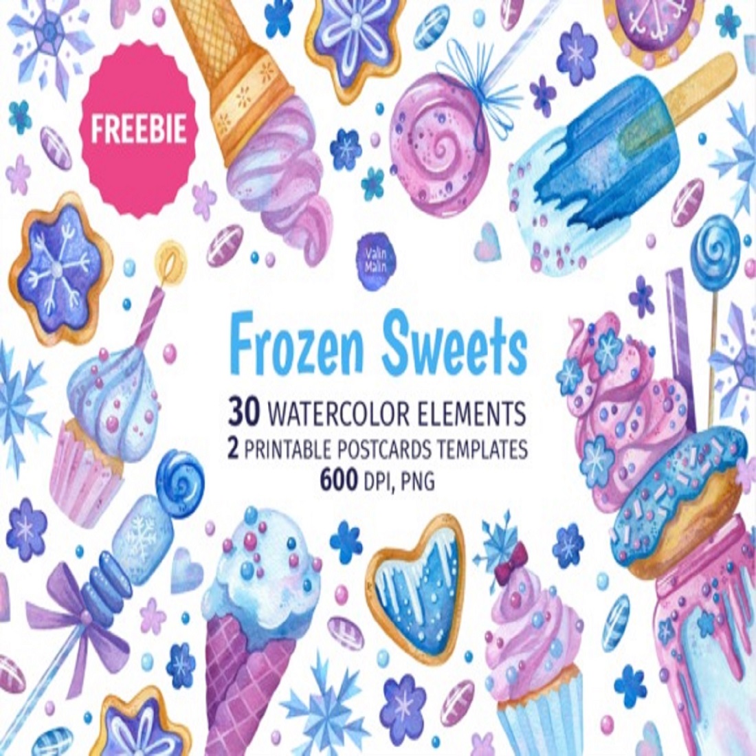 Sweets Clipart and Birthday Invitations - MasterBundles