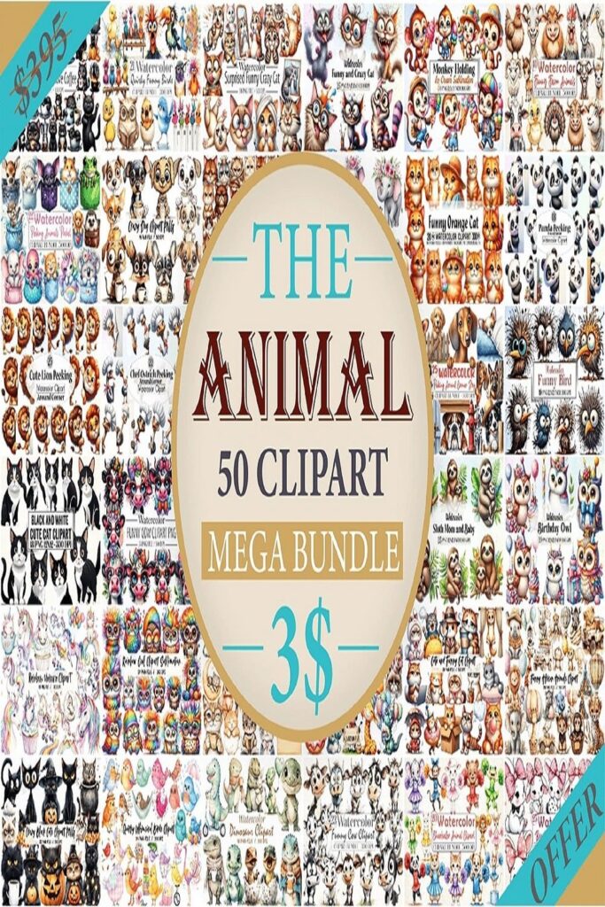 The Animals Mega Clipart Bundle - MasterBundles