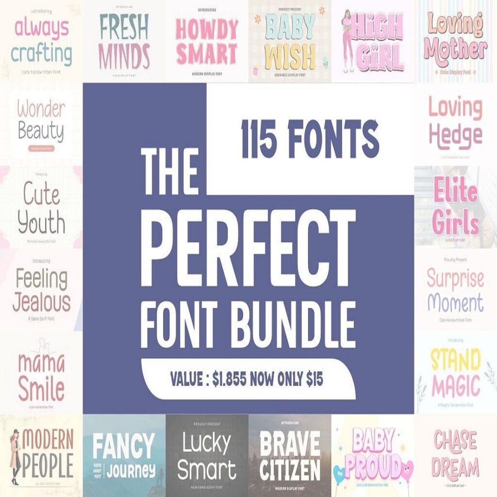 15688+ Font Bundles 2025 - MasterBundles
