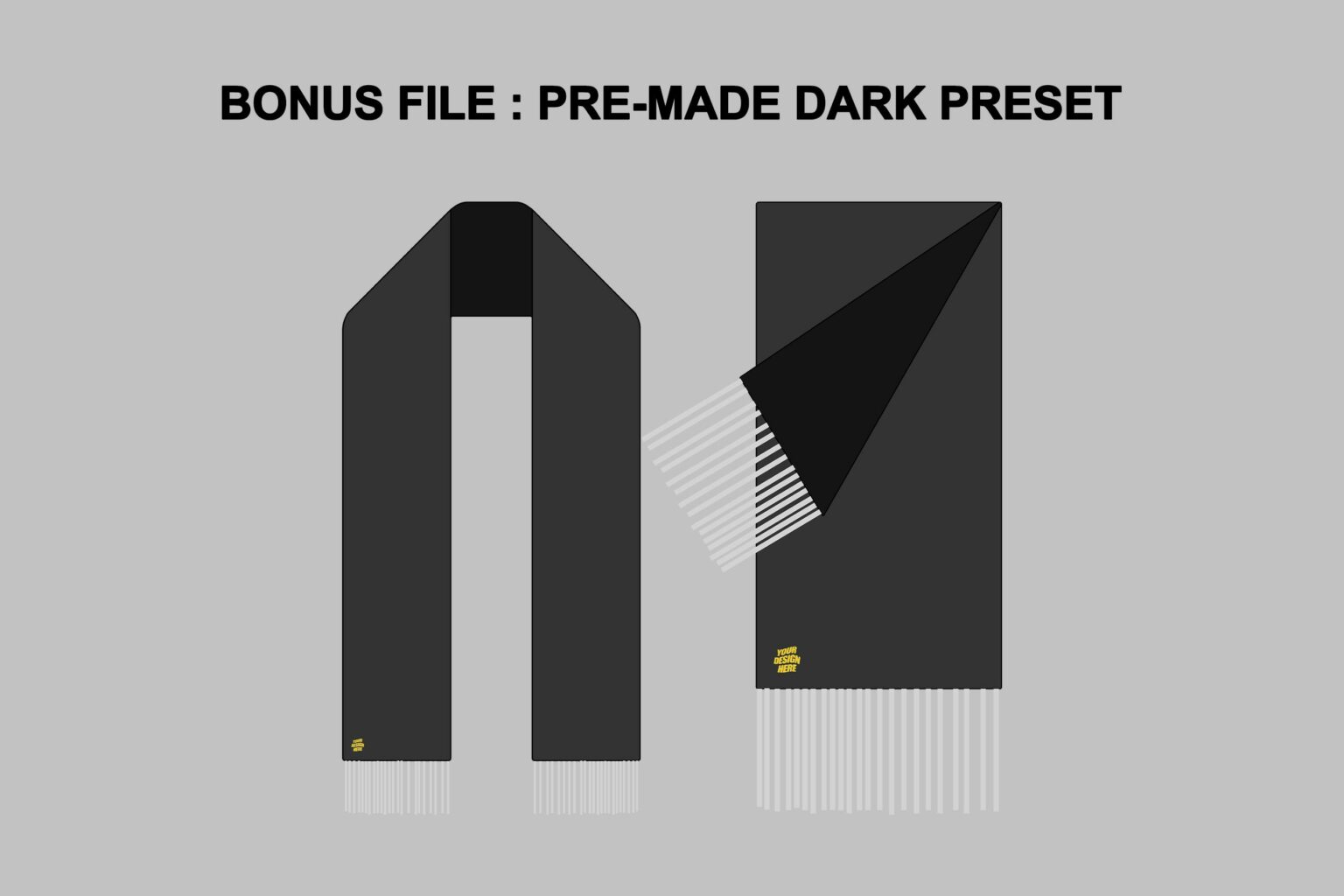 Wool Scarf Vector Mockup - MasterBundles