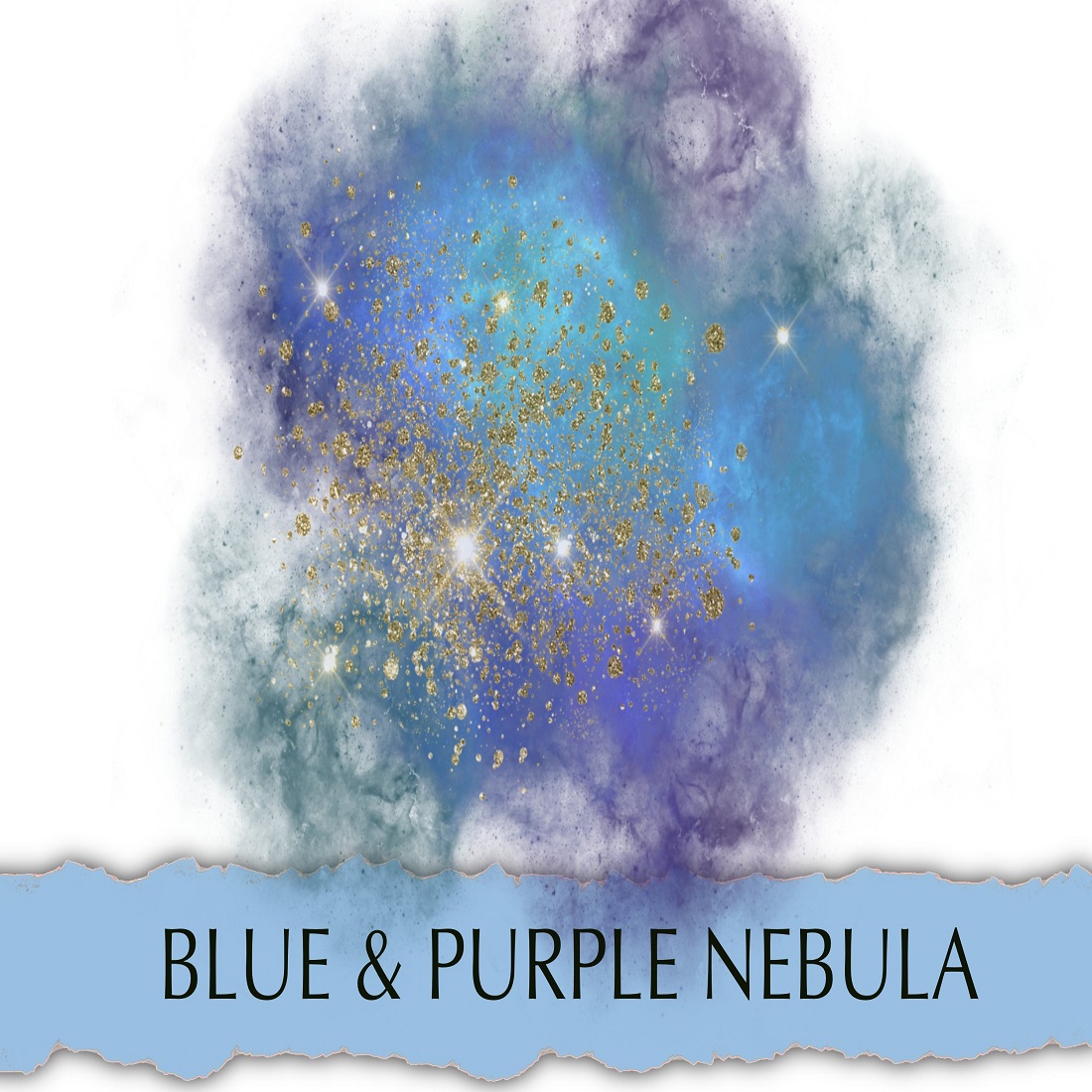 Blue and Purple Nebula Cloud Mist Galaxy Clipart - MasterBundles