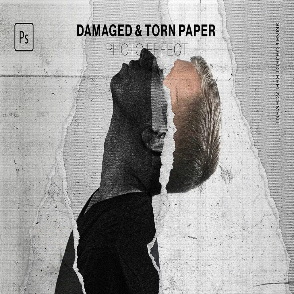 Damaged and Torn Paper Photo Effect - MasterBundles