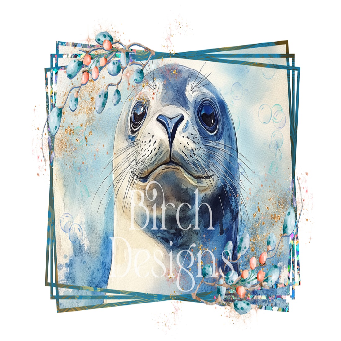 Watercolor Seal PNG Ocean Animal Clipart - MasterBundles