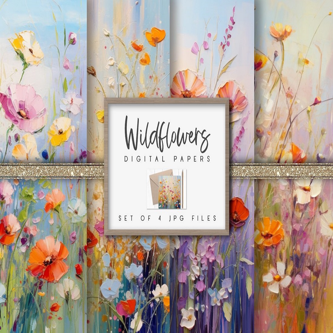 Colorful Wildflowers Digital Papers, Spring Summer - MasterBundles