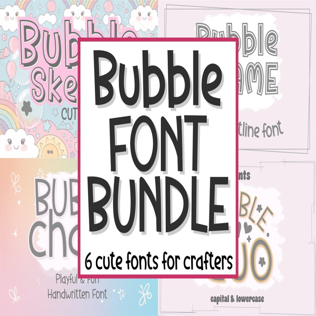 Bubble Font Bundle Cute Playful Fonts for Crafts - MasterBundles