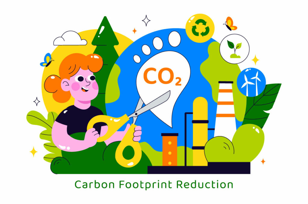 10 Carbon Footprint Reduction Illustration - MasterBundles