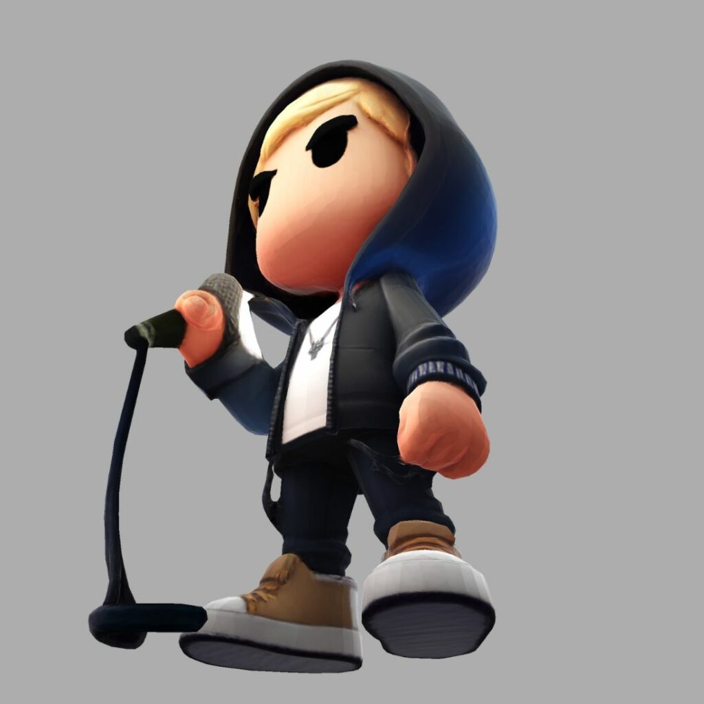 3D Cartoony Rapper Model Cute Stylized Character 3D Print - MasterBundles
