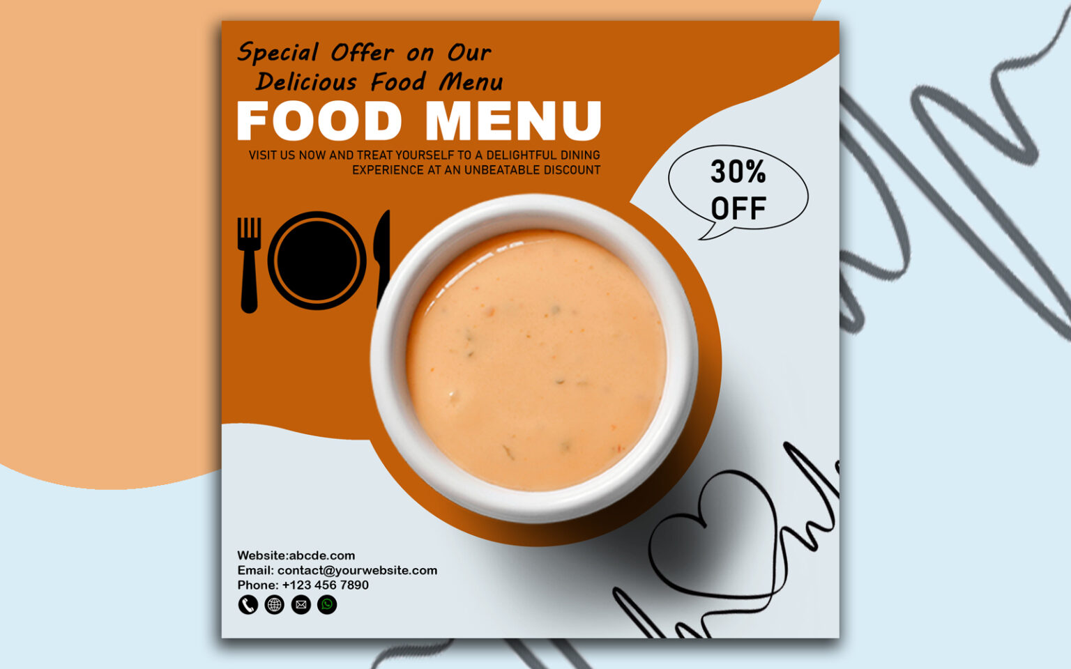 Special Offer Food Menu Poster PSD Template - MasterBundles