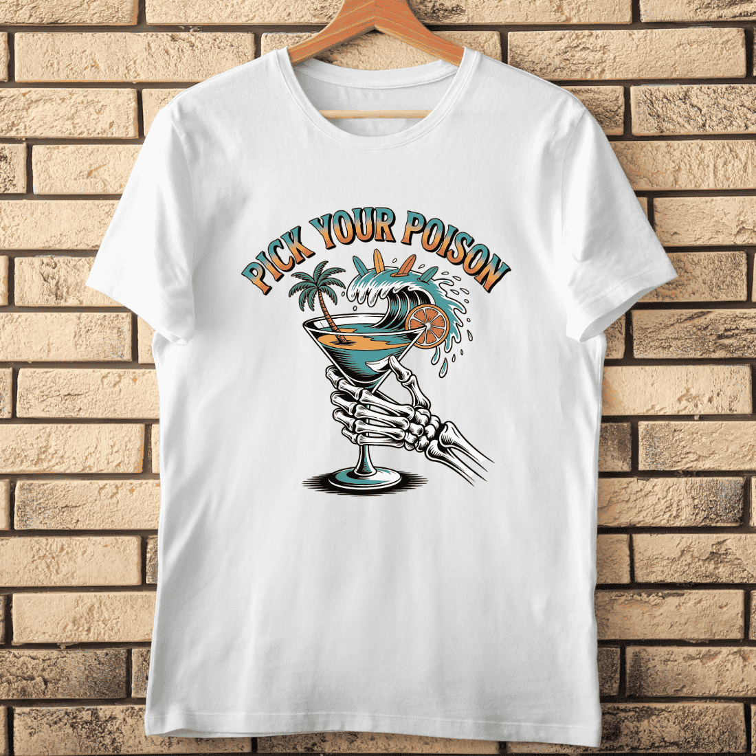 Retro Spooky Summer Cocktail T-shirt Design - MasterBundles
