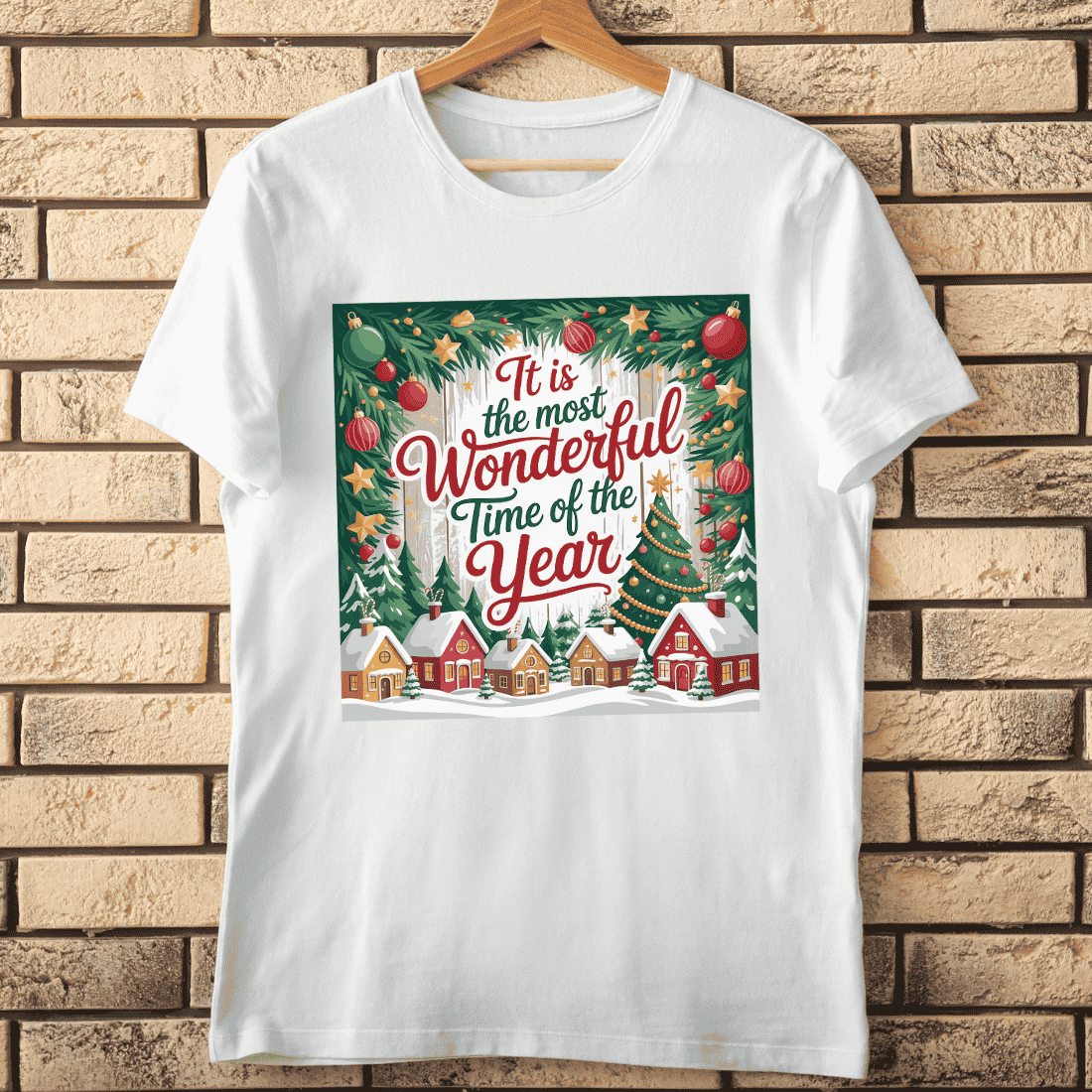 Most Wonderful Time of the Year T-shirt Design - MasterBundles