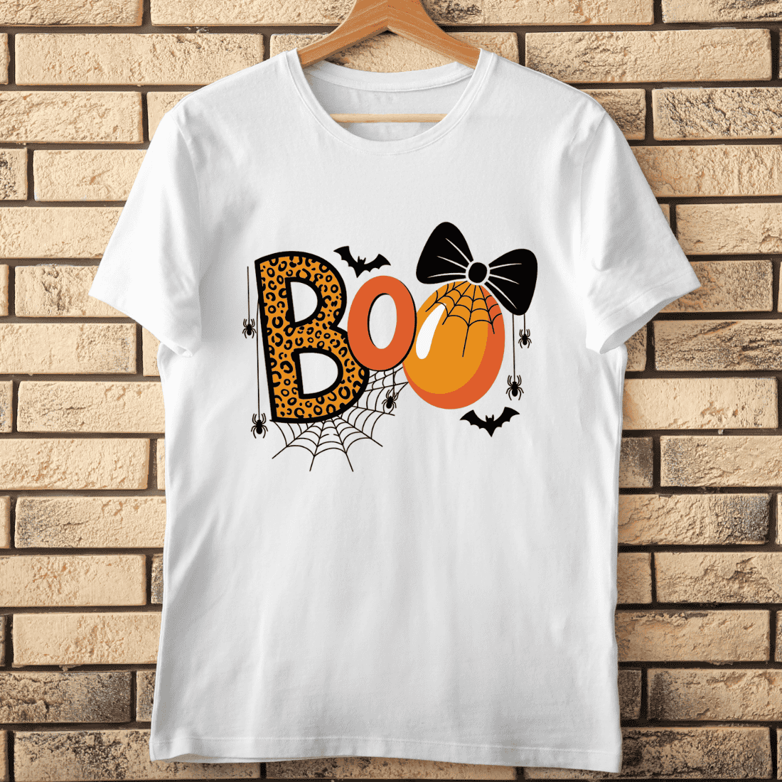 Stylish Boo Typography with Leopard Print T-shirt Design - MasterBundles