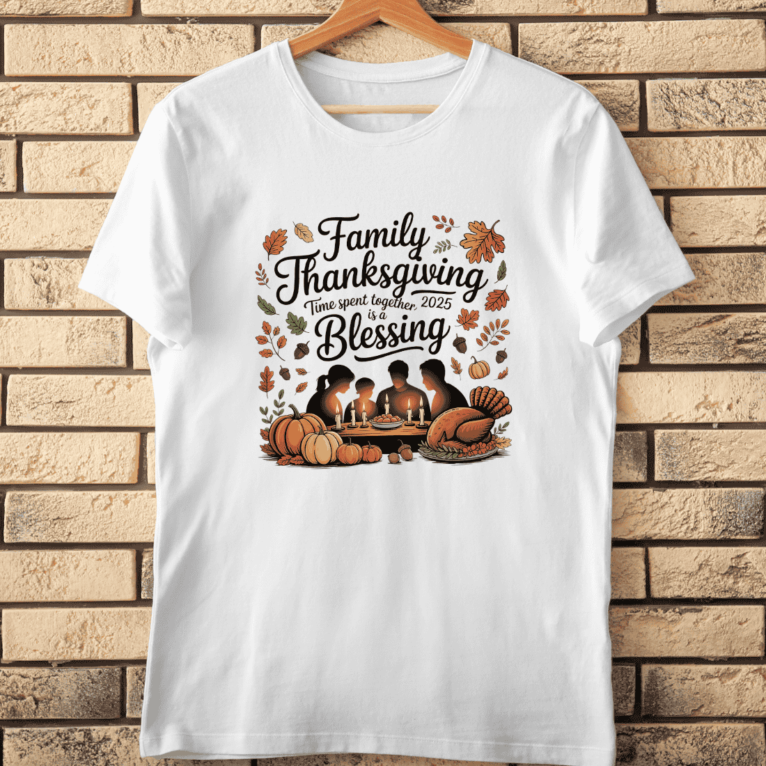 Family Thanksgiving is a Blessing T-Shirt Design - MasterBundles