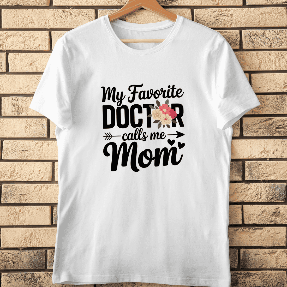 Proud Doctor Mom Floral T-Shirt Design - MasterBundles