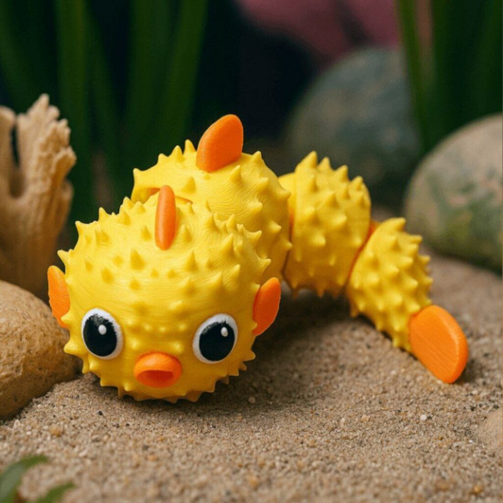 Ocean Motion Duo – Articulated Hammerhead Shark & Puffer Fish 3D Models ...
