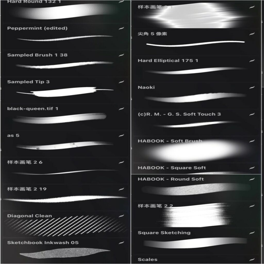 Brush Set – Texture, Shape, Line, Render & Sketch Brushes for Procreate ...