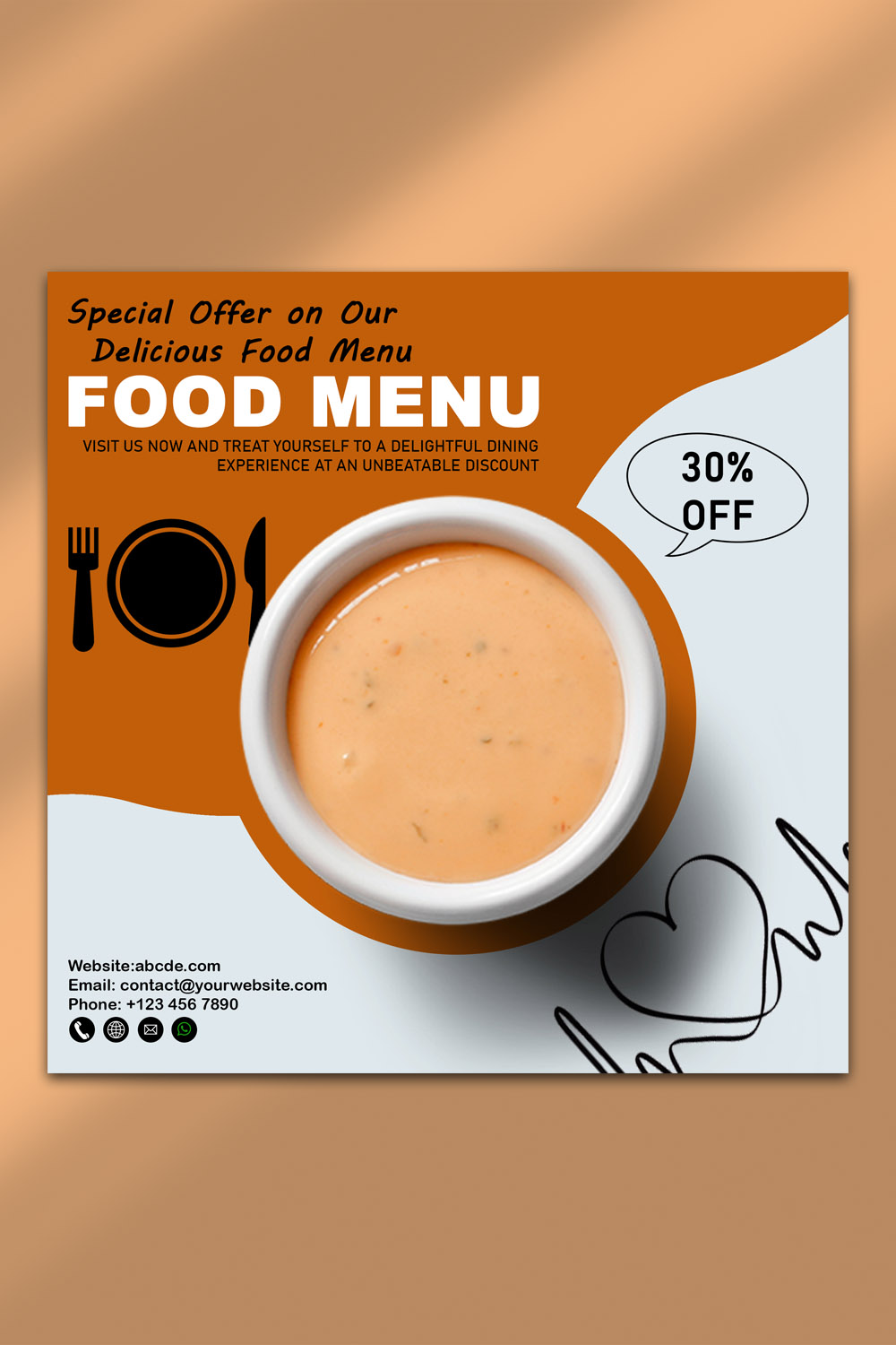 Special Offer Food Menu Poster PSD Template - MasterBundles
