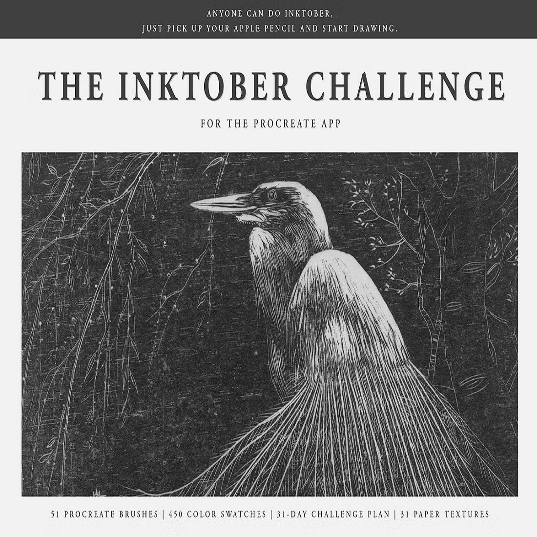 The Inktober Challenge Procreate Kit - MasterBundles