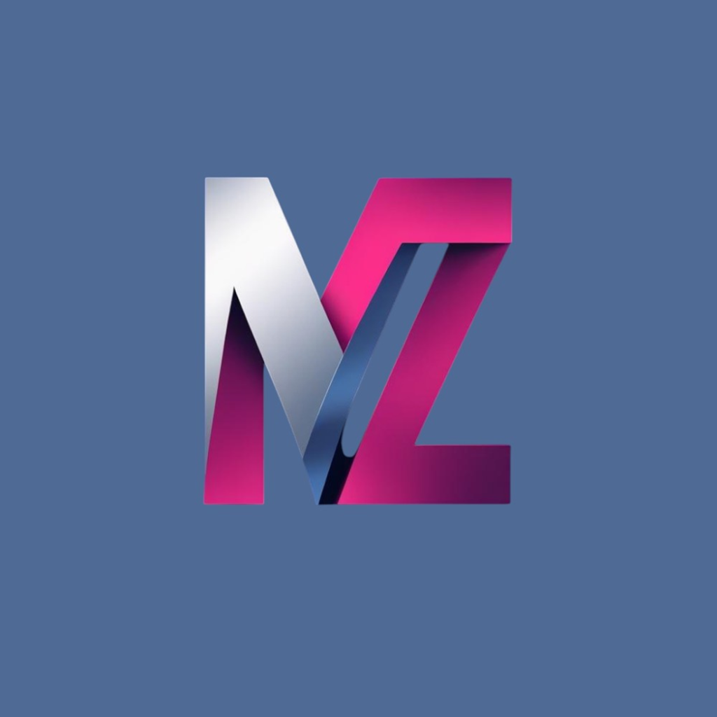 MZ letters new logo design - MasterBundles