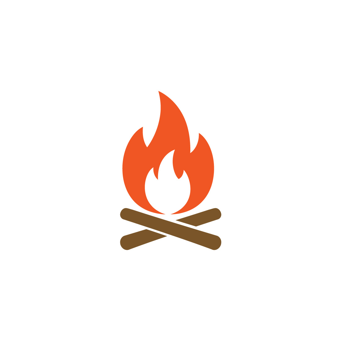 Campfire Vector Icon. Symbol of Camping, Adventure, and Outdoor ...