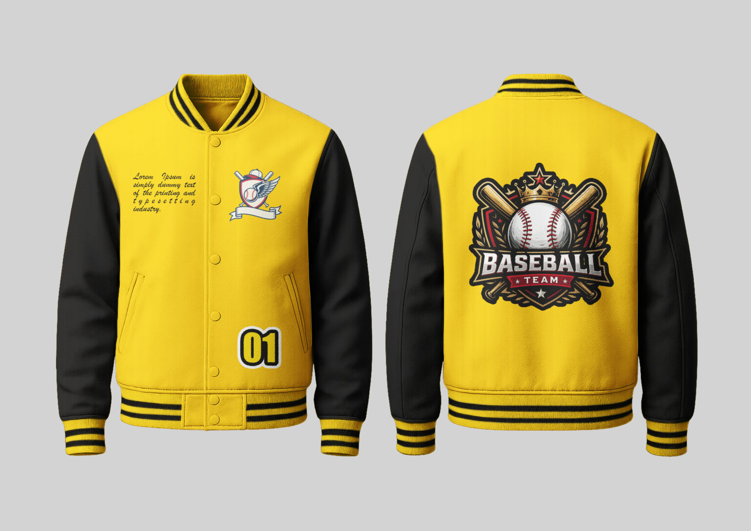 Baseball Jacket Mockup – Editable Design & Color - MasterBundles