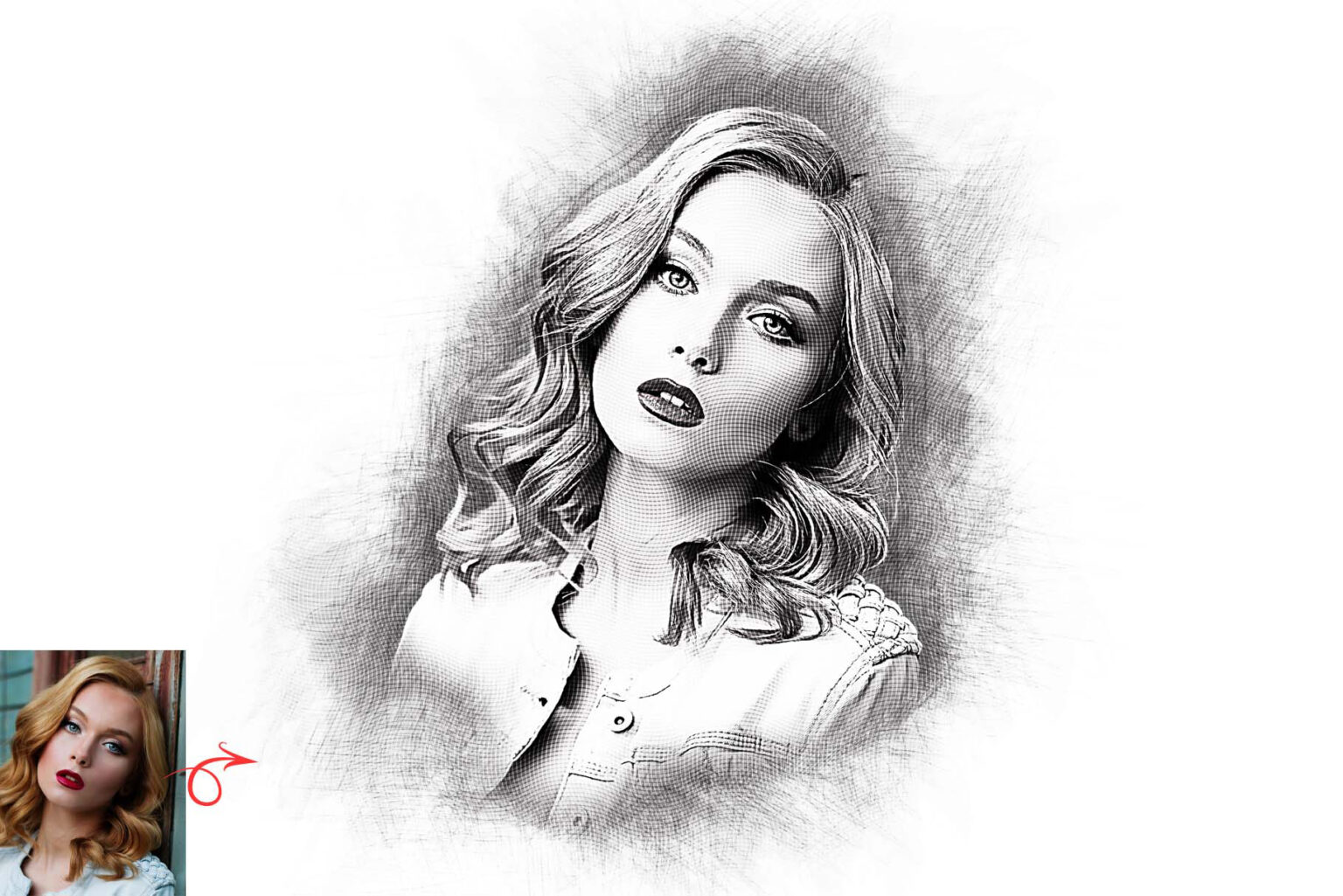 Engraved Effect Photoshop Action - MasterBundles