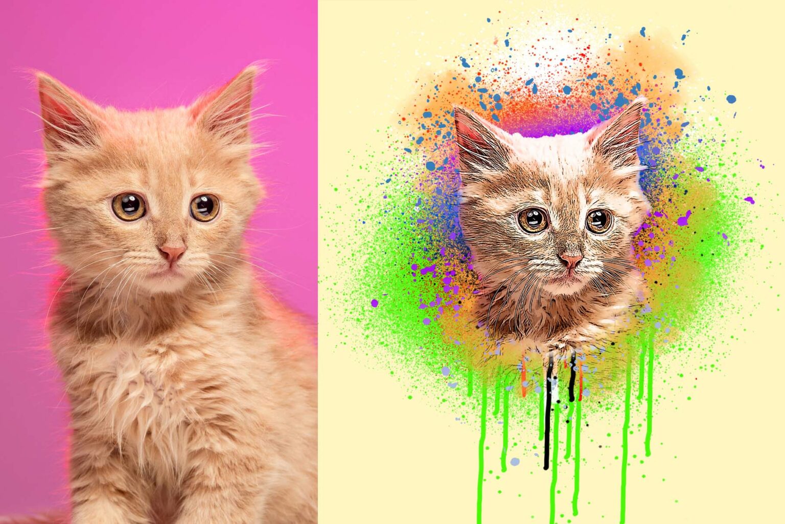 Spray Art Photoshop Action - MasterBundles