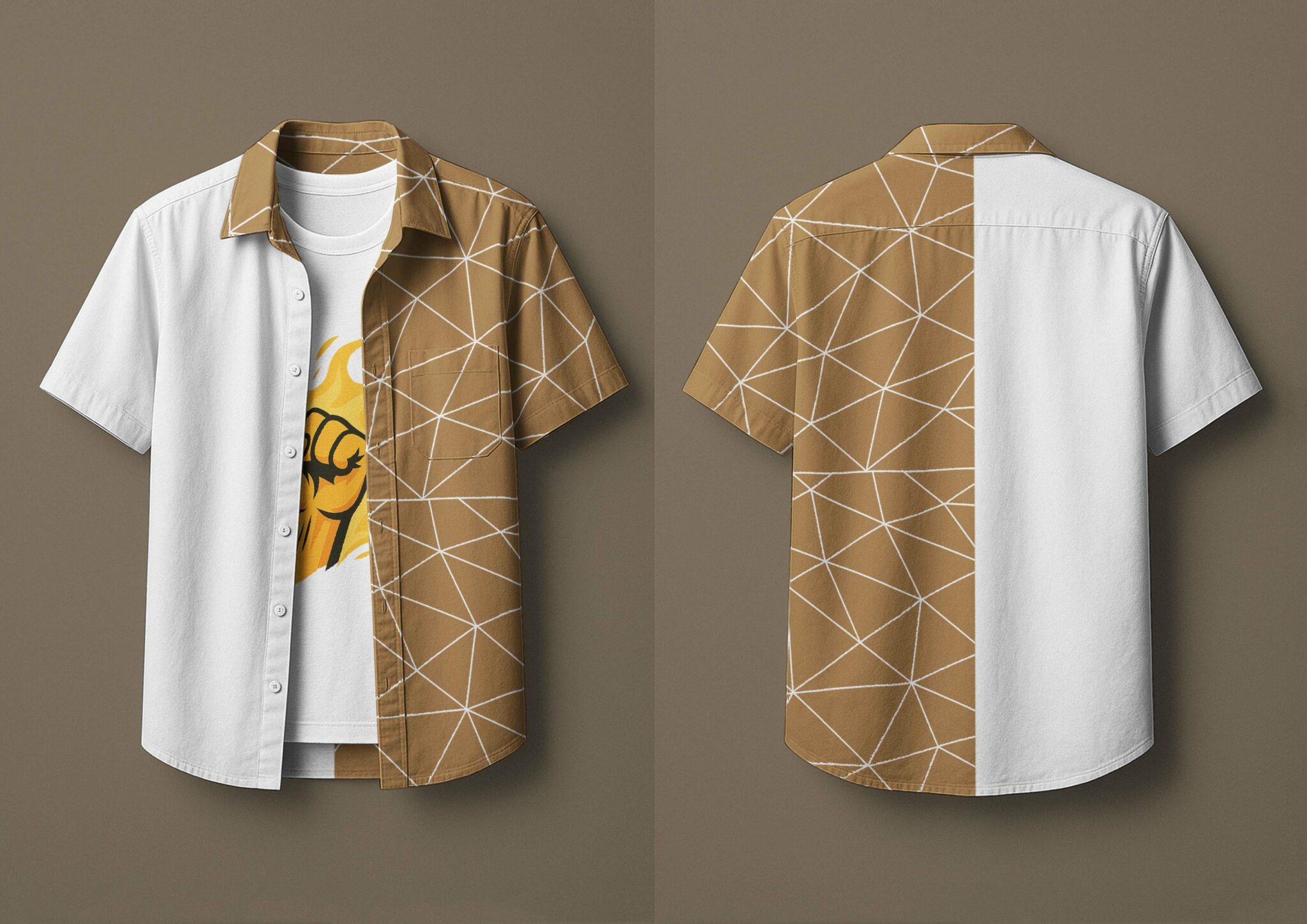 Two-tone shirt Mockup Design - MasterBundles