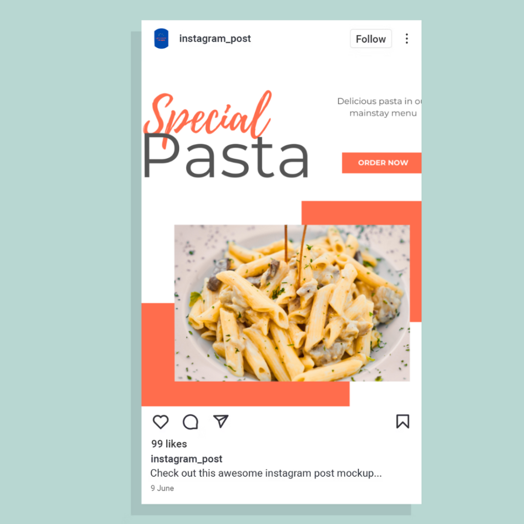 Instagram Template for "Fresh, saucy, and irresistible" PASTA ...