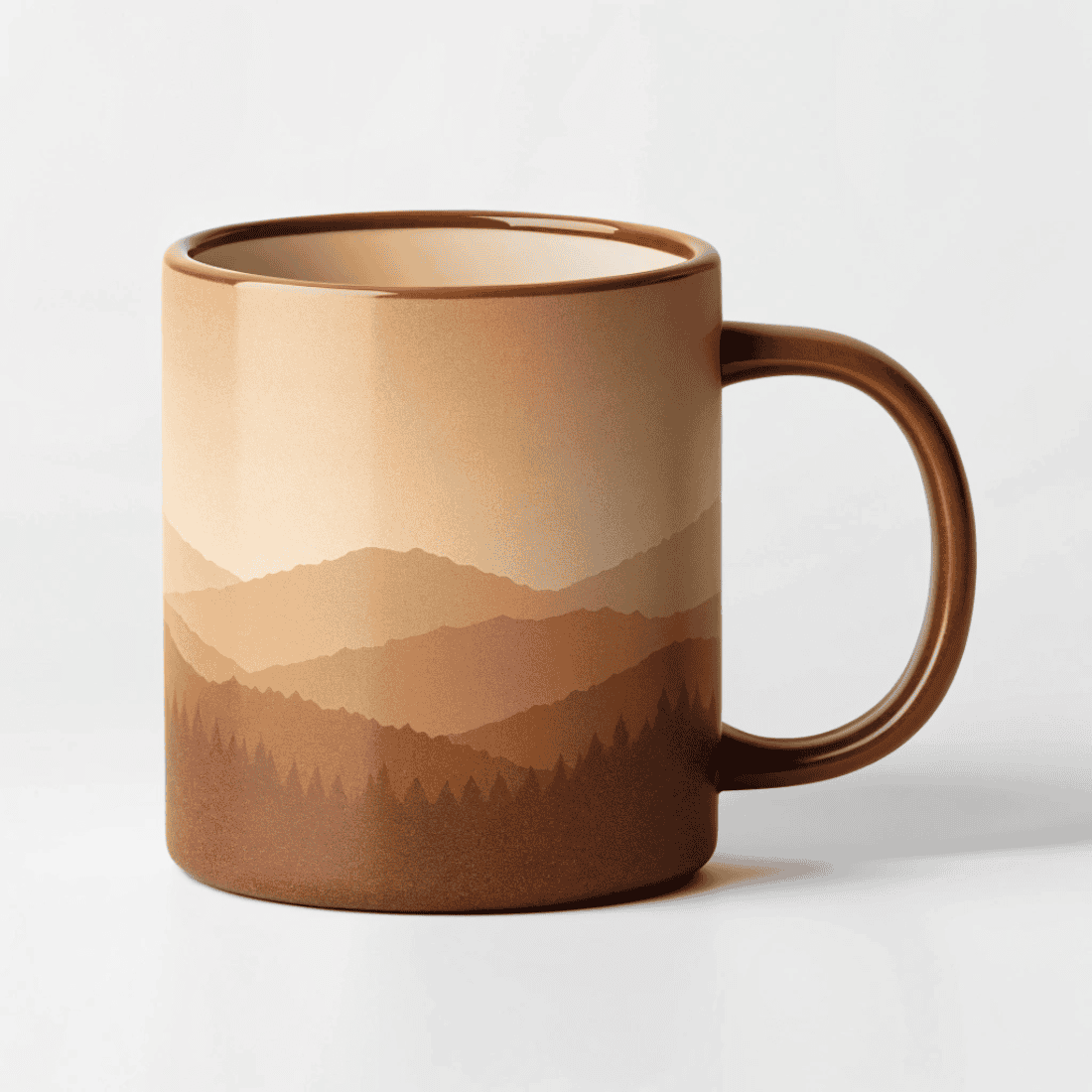 Brown & Beige colour Coffee Mug Mockup - MasterBundles