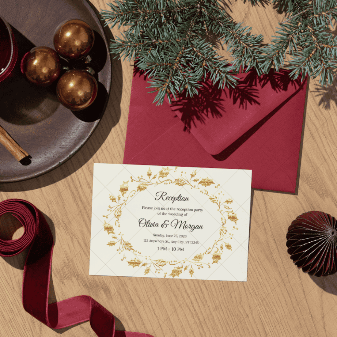 Modern Wedding Invitation Template Alexander & Sophia Figma Editable ...