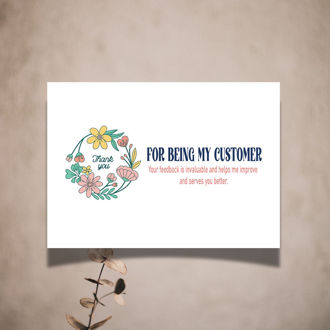 Thank You Card Design | Business Customer Appreciation Card | EPS ...