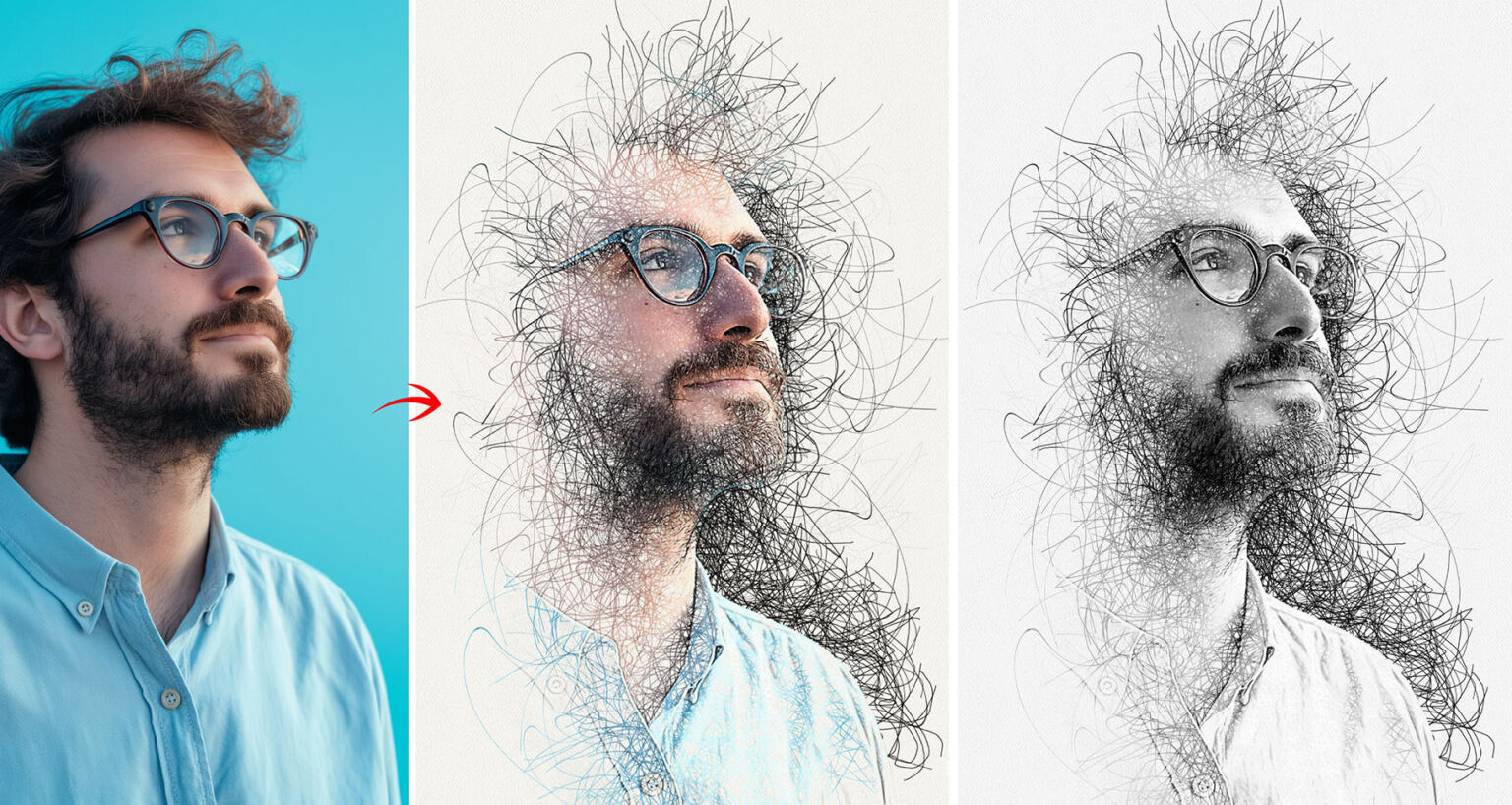 Editable Chaotic Lines Photo Effect - MasterBundles