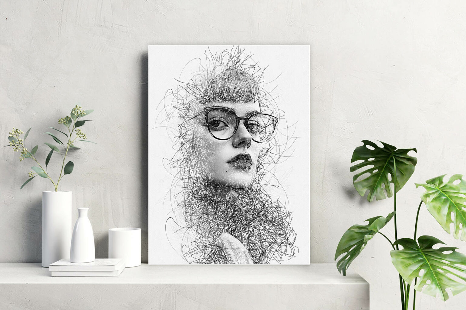 Editable Chaotic Lines Photo Effect - MasterBundles