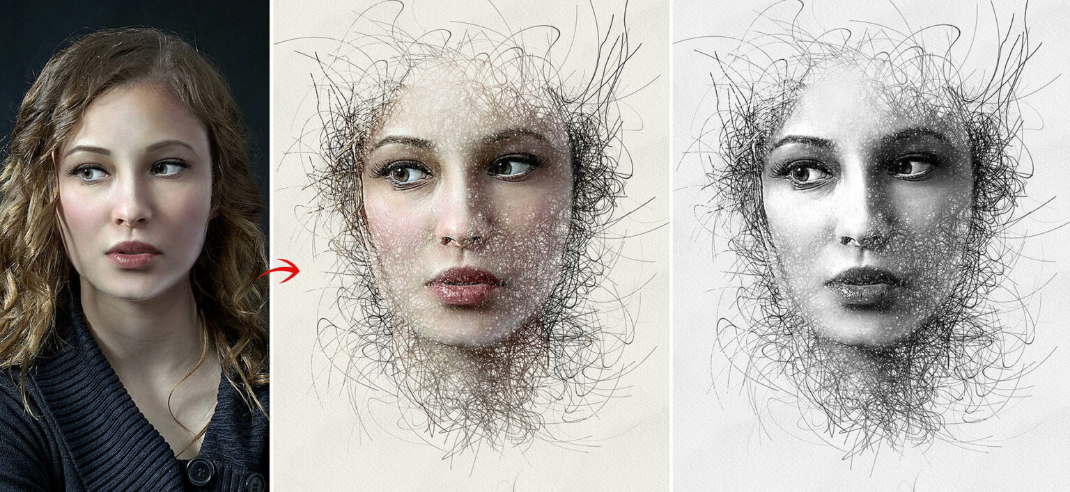 Editable Chaotic Lines Photo Effect - MasterBundles