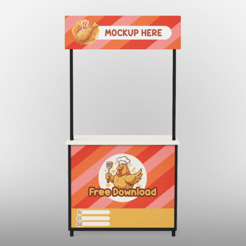 Food and Product Display Booth Mockup - MasterBundles
