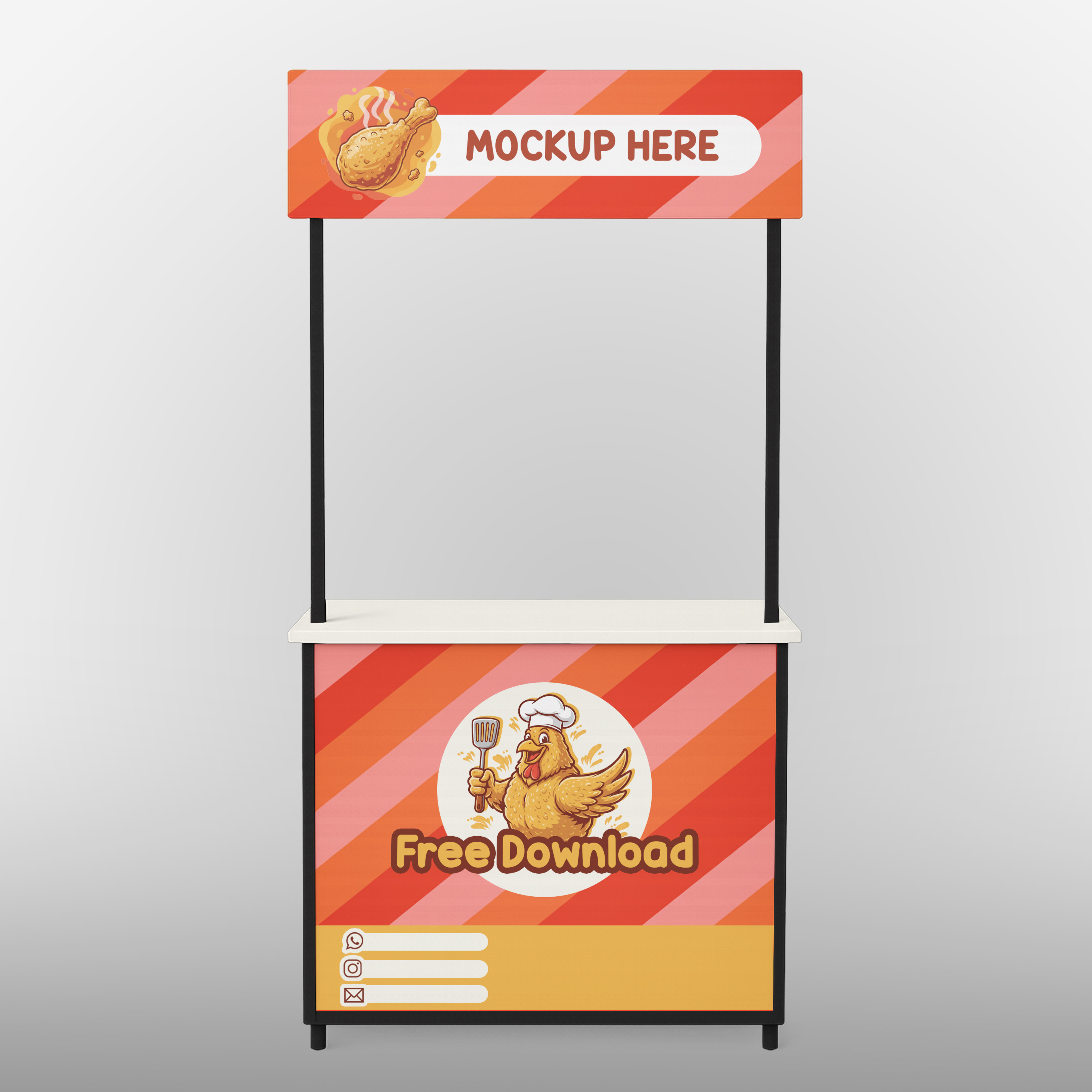 Food and Product Display Booth Mockup - MasterBundles