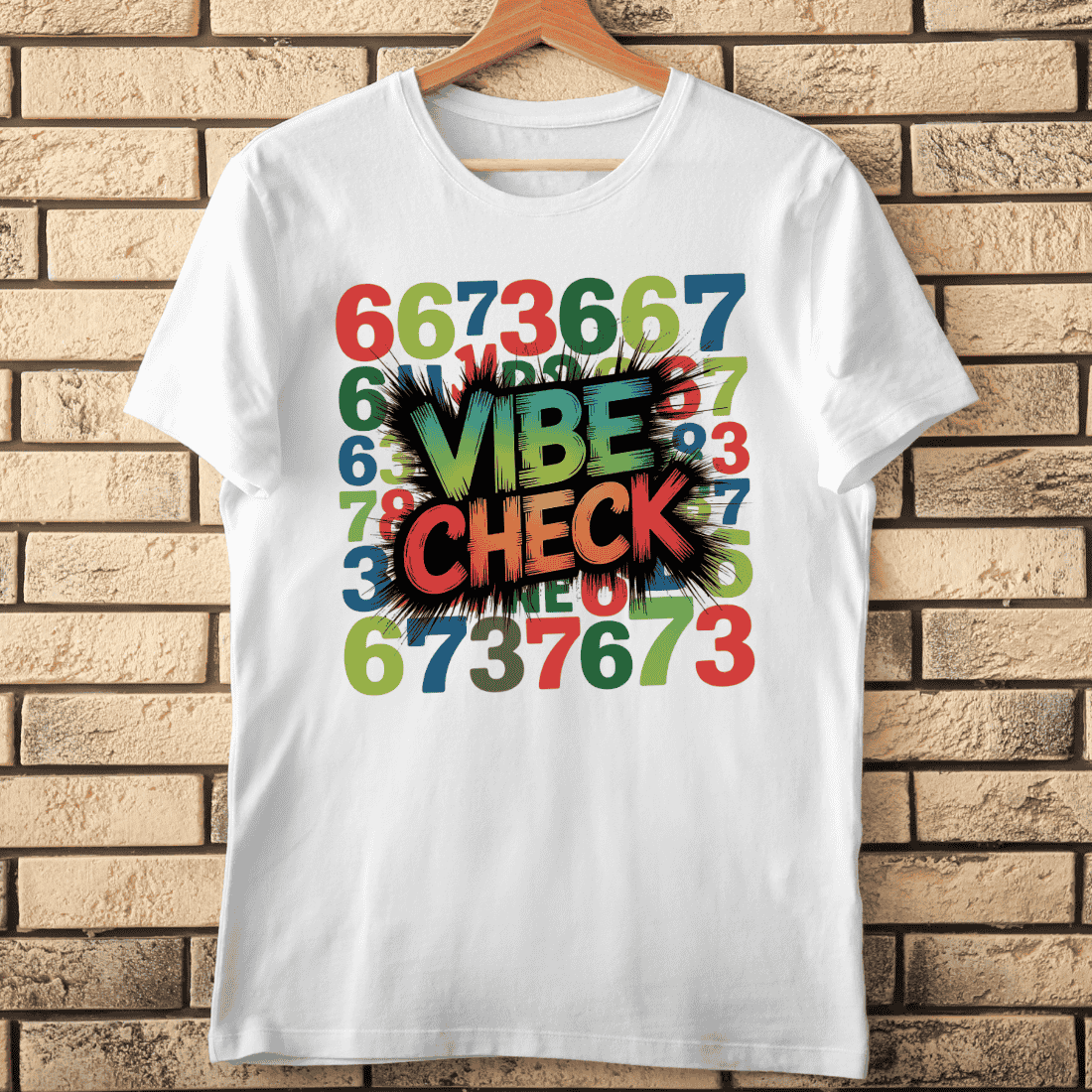 Vibe Check Pop Art with Numbers T-Shirt Design - MasterBundles