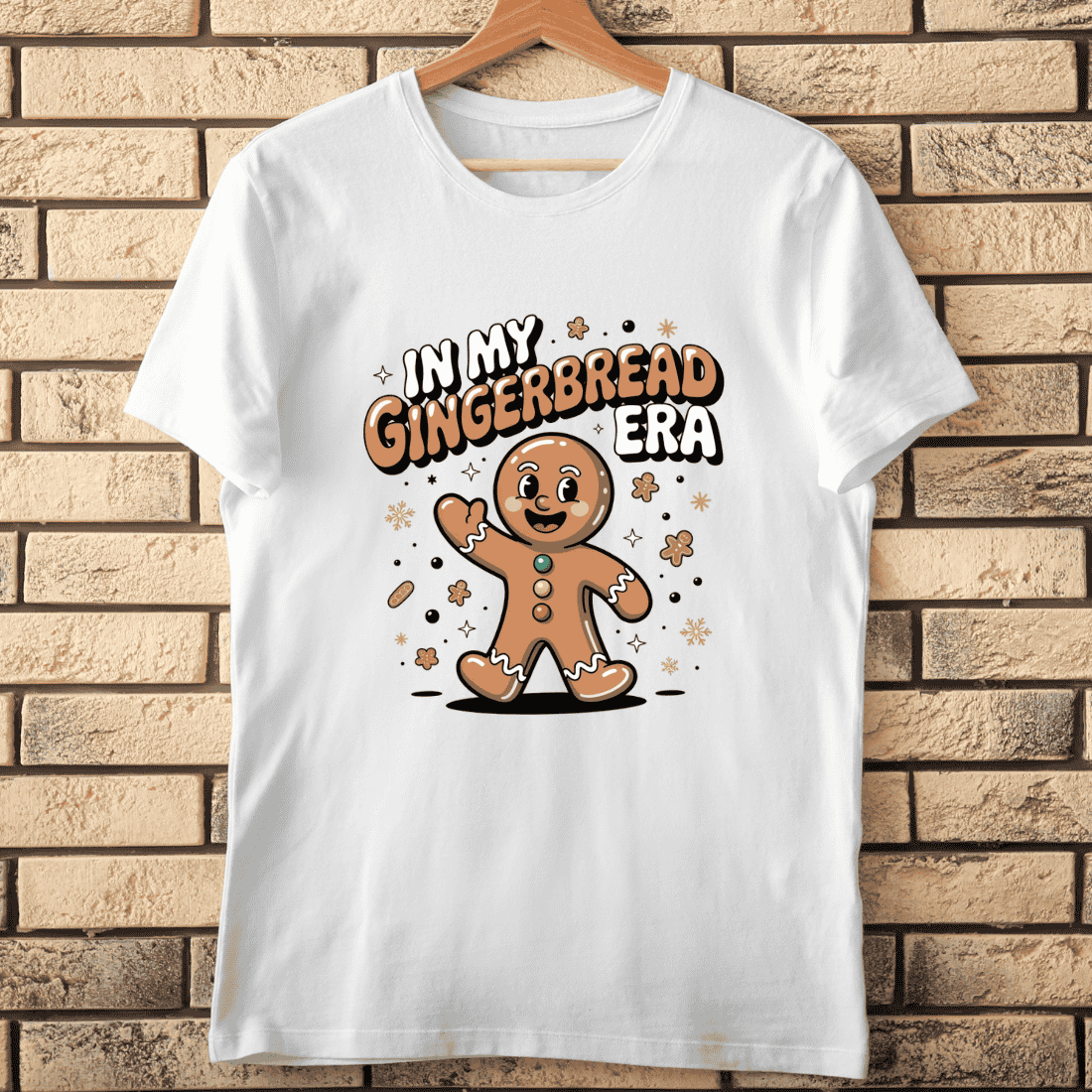 Retro Gingerbread Cookie Winter T-shirt Design - MasterBundles
