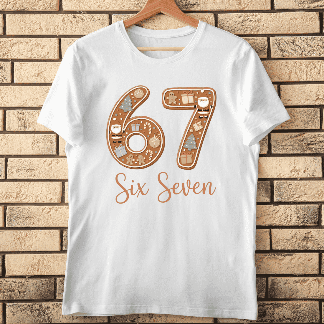 Number 67 Gingerbread Cookie T-Shirt Design - MasterBundles