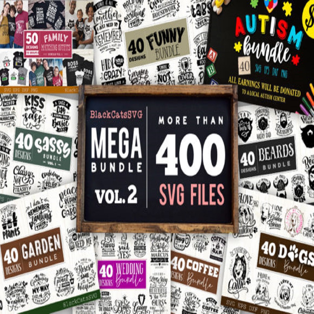 Mega Bundle 400 Designs Vol 2 - MasterBundles