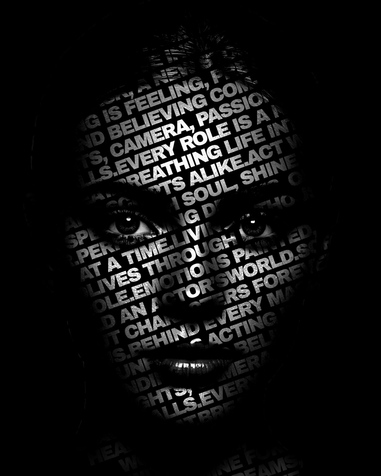 Text Portrait Editable Photo Effect - MasterBundles