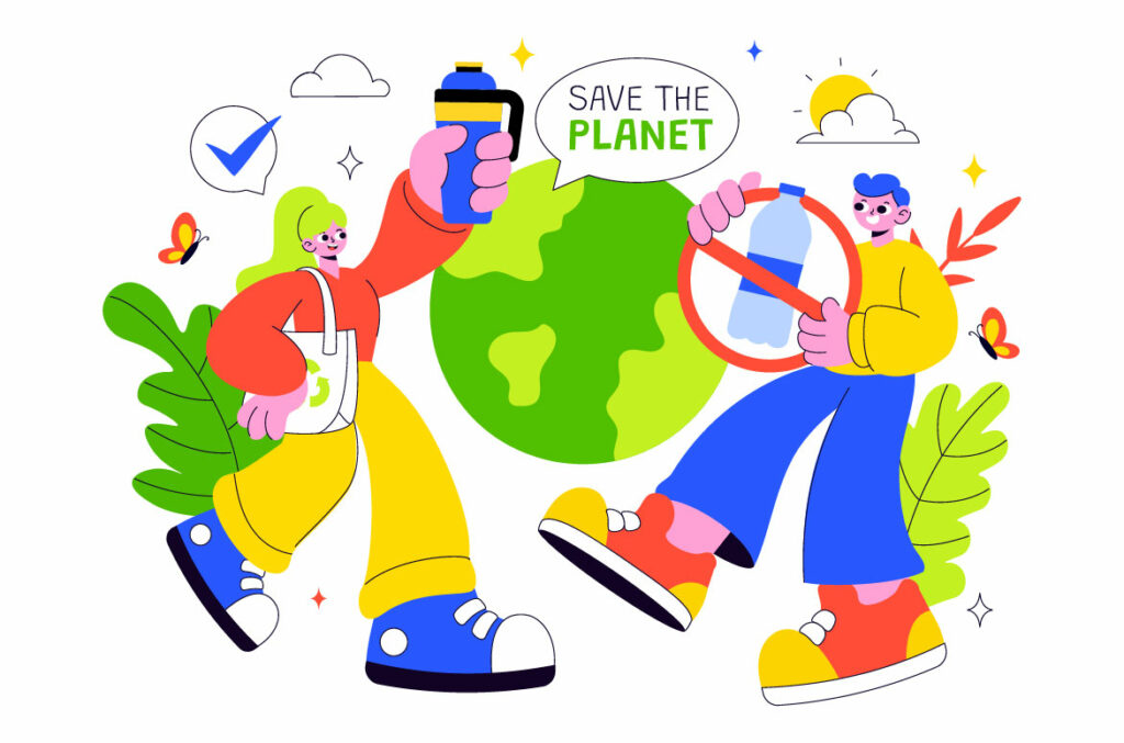 10 Plastic Waste Reduction Illustration - MasterBundles