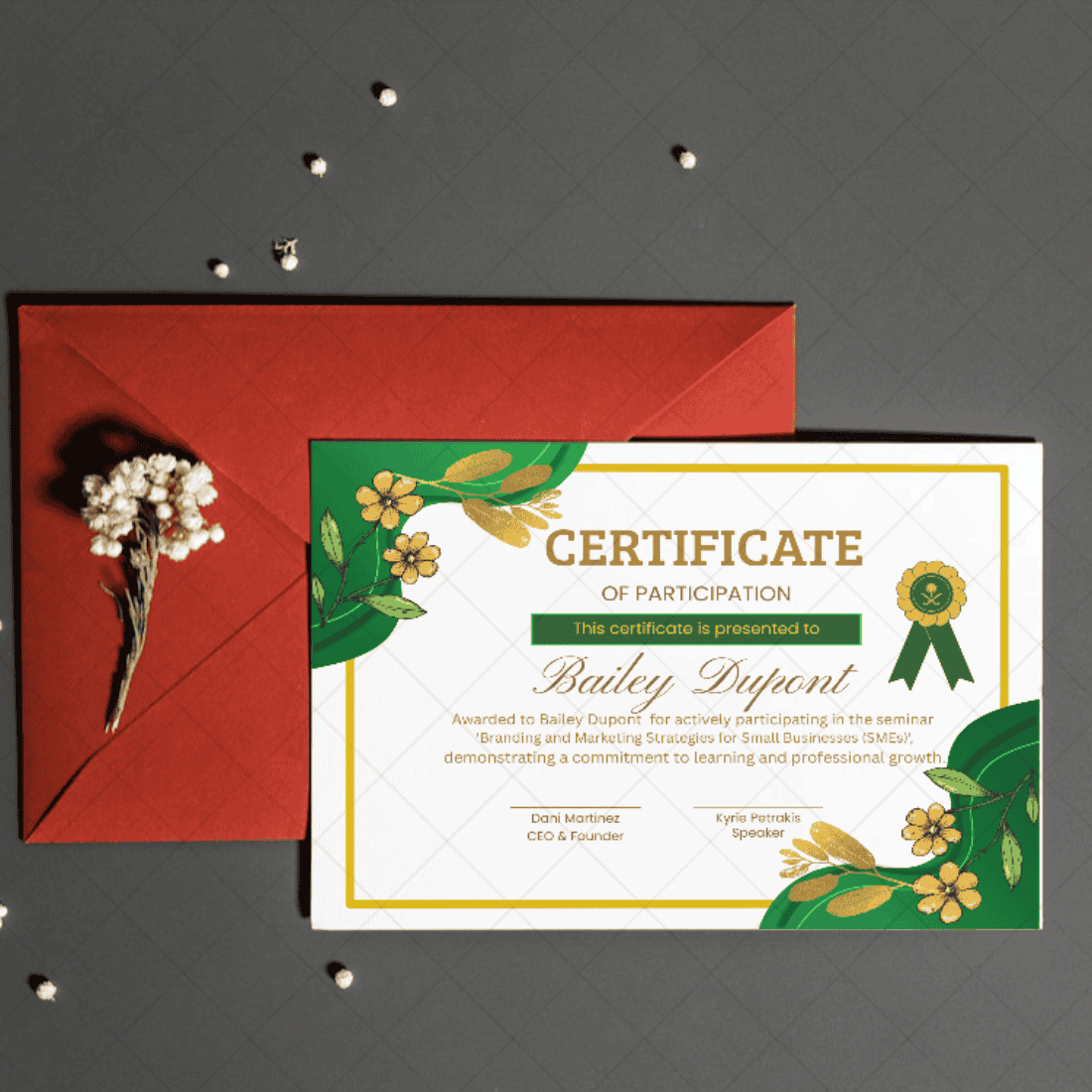 Certificate of Training – Branding and Marketing for Small Enterprises ...