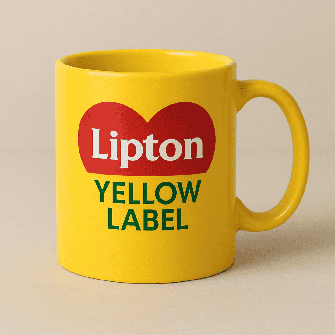 Yellow Tea Brand Mug Mockup — Inspired by Lipton Style - MasterBundles