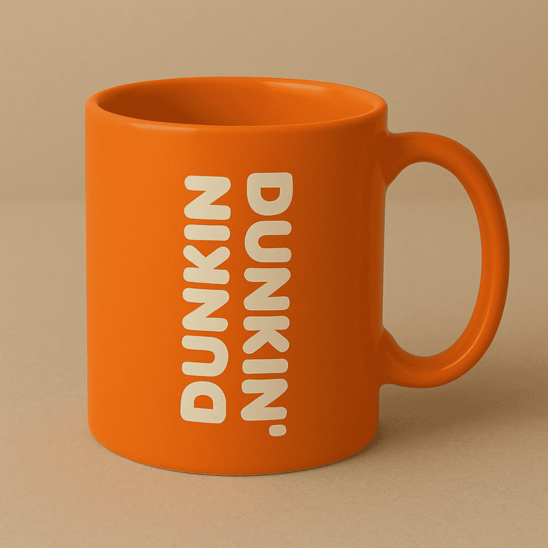 Orange & Pink Coffee Brand Mug Mockup — Inspired by Dunkin Style ...