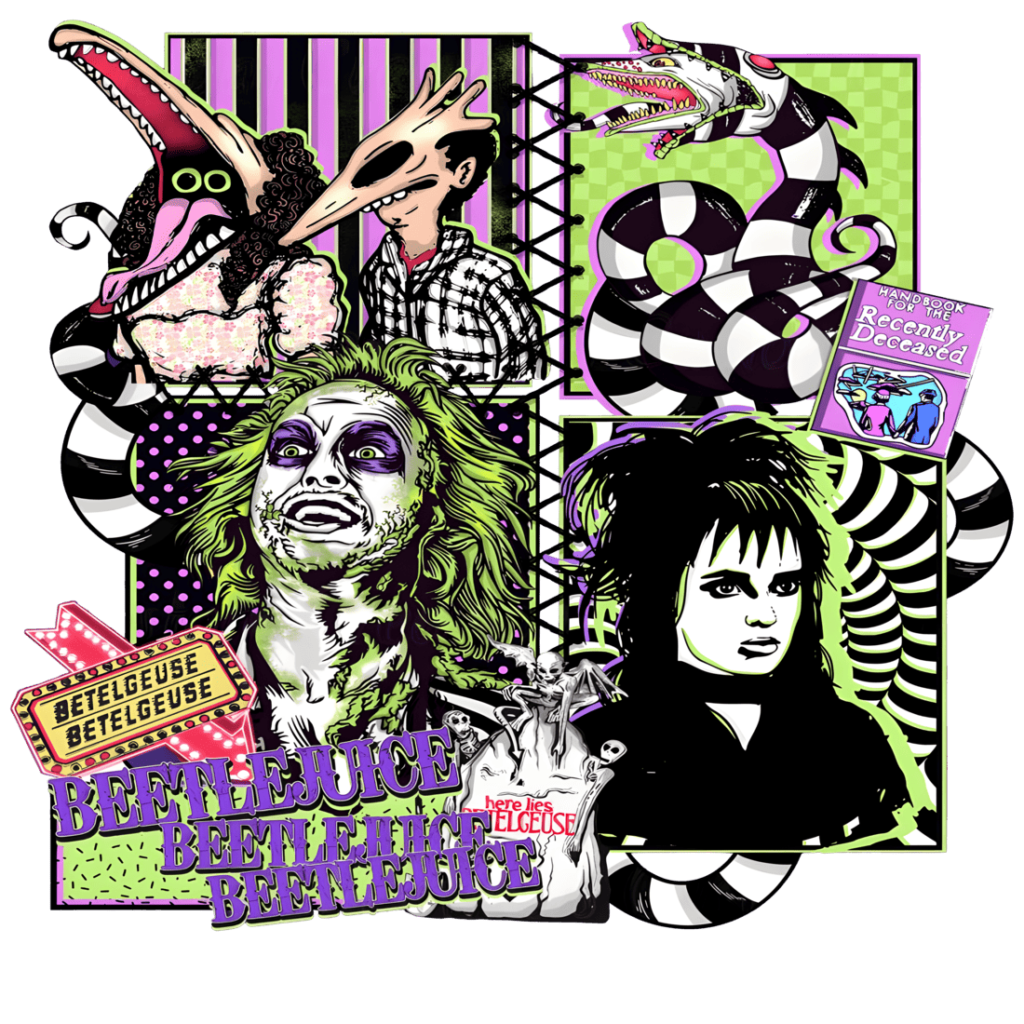 Custom T-Shirts Beetlejuice Designs Logo - MasterBundles