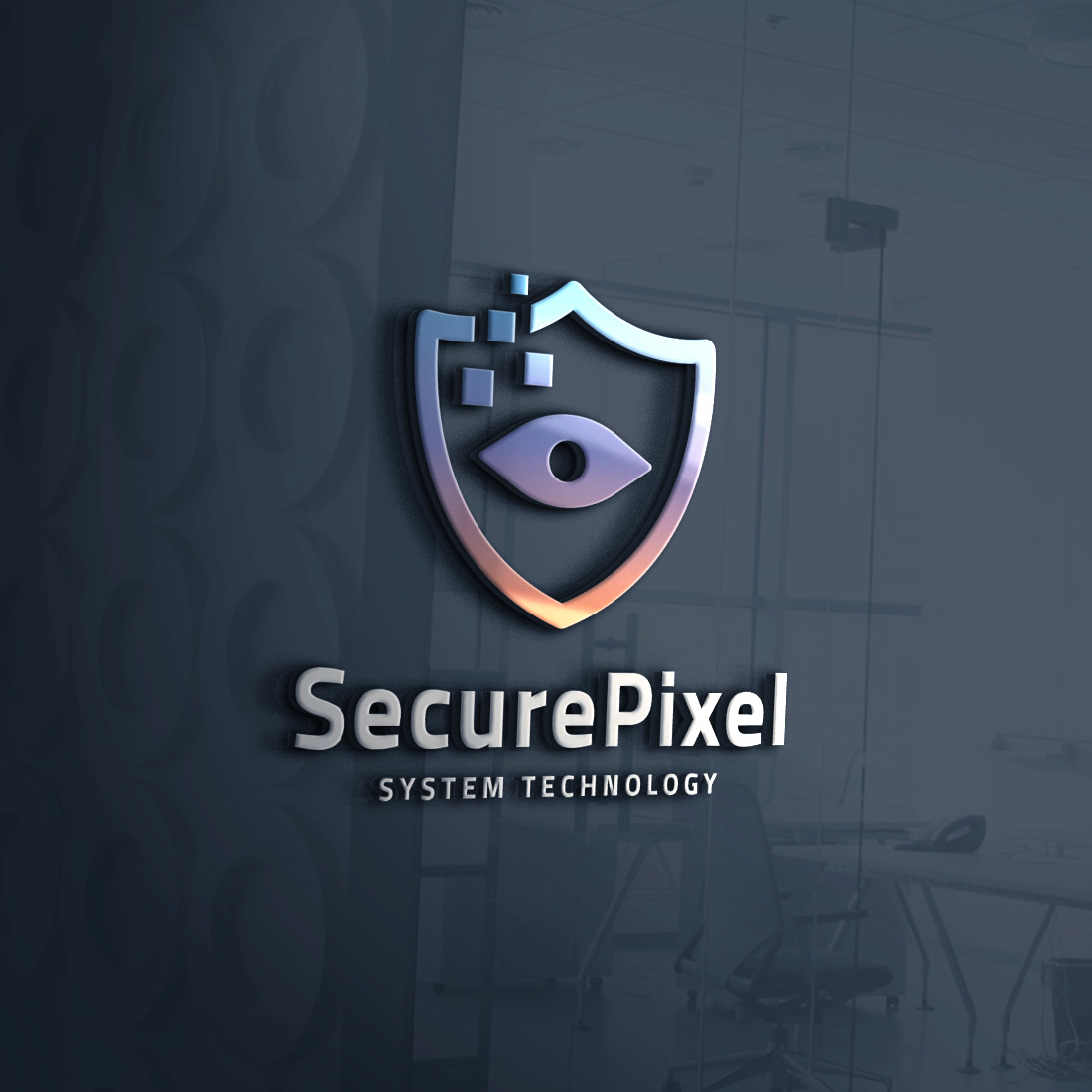 Digital Shield with Eye Logo - MasterBundles