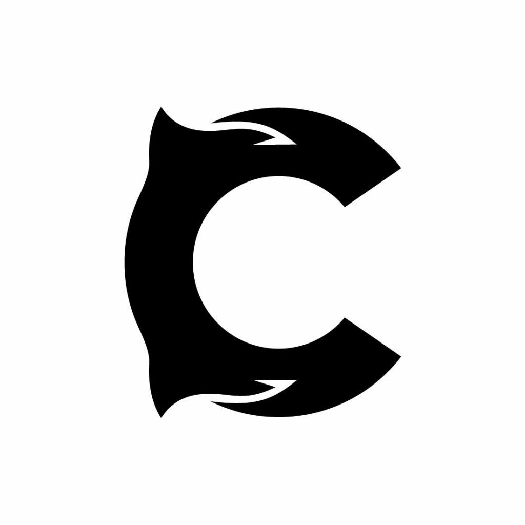 Dynamic Letter C Logo Icon with Claw Shape for Gaming - MasterBundles