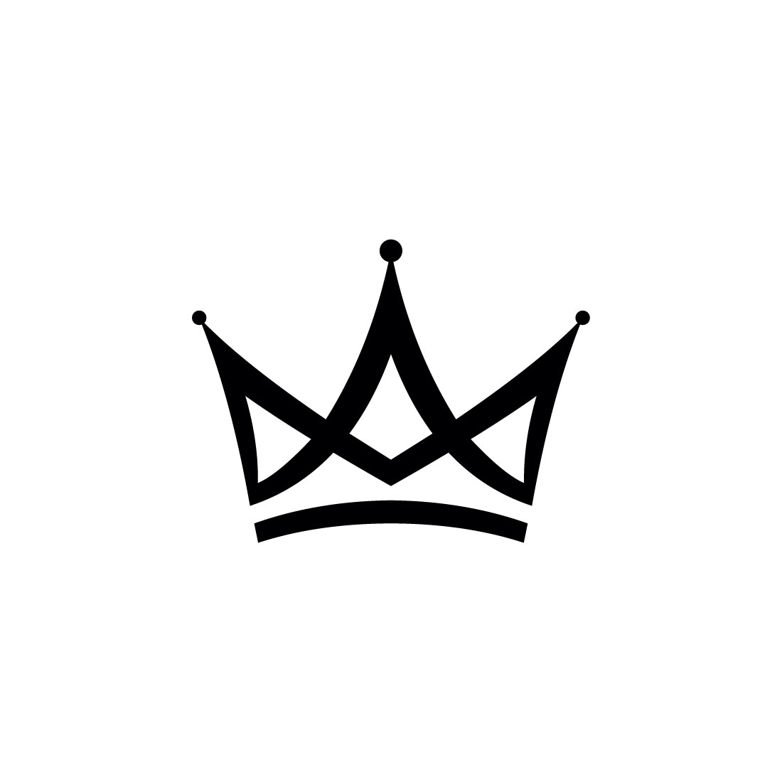 Sharp Abstract Crown Logo Icon for Modern Royal Brand - MasterBundles