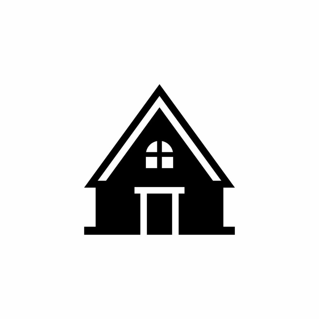 Simple A-Frame House Icon for Real Estate and Cabin Rental - MasterBundles